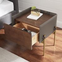 China Solid Steel High Leg Nightstand Simple and Modern Storage Cabinet for Mini Bedroom for sale