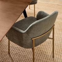 China Stainless Steel Frame Boucle Dining Chairs Velvet Contemporary Dinette Sets for sale
