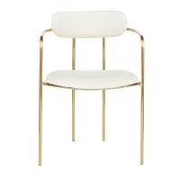 China Contemporary Round Dinette Sets Velvet Upholstered Arm chair For Home for sale