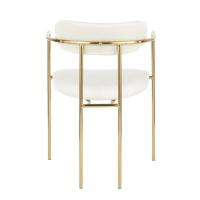 China Contemporary Round Dinette Sets Velvet Upholstered Arm chair For Home for sale