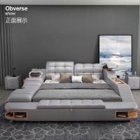 China ISO9001 King Queen Size Platform Bed Frame Multifunctional Bedroom Furniture for sale