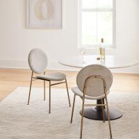 China Turquoise Velvet Chairs Dining Round Dinette Sets With Gold Steel Legs for sale