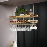 China Acrylic Bar Gold Wine Holder Glasses Racks Storage Stainless Steel frame for sale