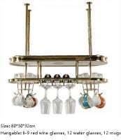 China Acrylic Bar Gold Wine Holder Glasses Racks Storage Stainless Steel frame for sale