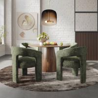 China Eco friendly Wooden White Sherpa Accent Chair For Dining Room for sale