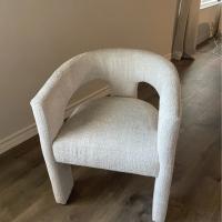 China Eco friendly Wooden White Sherpa Accent Chair For Dining Room for sale