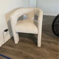 China Eco friendly Wooden White Sherpa Accent Chair For Dining Room for sale