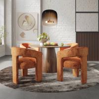 China Modern 6 Person Round Dining Room Sets With Wooden Chairs for sale