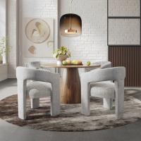 China Modern 6 Person Round Dining Room Sets With Wooden Chairs for sale