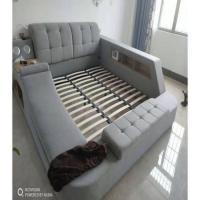 China Multifunction Leather Bed Frame Queen Size Low Profile for sale