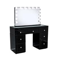 China Modern Makeup Vanity Dressing Table Hollywood Mirror MDF Board for sale