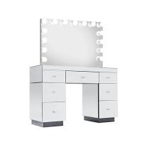 China Modern Makeup Vanity Dressing Table Hollywood Mirror MDF Board for sale
