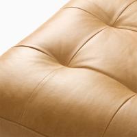 China Modern Velvet Arm Leather Chaise Lounge Chair With Ottoman Stool for sale