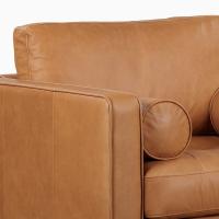 China Modern Velvet Arm Leather Chaise Lounge Chair With Ottoman Stool for sale