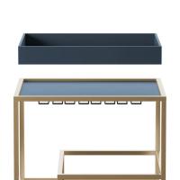 China Brass Wine Drink Bar Cart Restaurant Serving Trolley Customized for sale