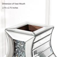 China Home Decoration Mirrored Furniture Tall Floor Vase Clear Glass Crystal For Wedding for sale