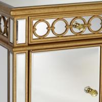 China Living Room Cabinet Modern 4 Drawers 4 Doors Buffet Cabinet Table with Mirrored Finish for sale