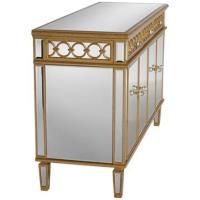 China Living Room Cabinet Modern 4 Drawers 4 Doors Buffet Cabinet Table with Mirrored Finish for sale