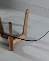 China 8-10 Seater Oblong Marble Stone Dining Table Set Glass Wooden Top for sale