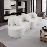 China Customized Boucle Fabric Sofa White Fabric Couch Set Home Luxury for sale