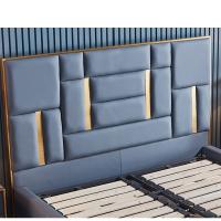 China Leather Tufted Upholstered Bed Modern King Bedroom Sets for sale