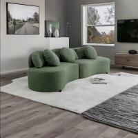 China Customized Boucle Fabric Sofa White Fabric Couch Set Home Luxury for sale