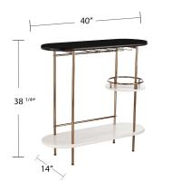 China ODM Black Gold Rolling Drinks Cart Trolley for Kitchen for sale
