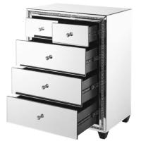 China Custom Mirrored Furniture Console Cabinet 2 3 Drawer Bedside Table for sale