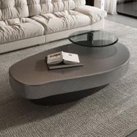 China OEM Stainless Steel Contemporary Round Coffee Table With Metal Base for sale
