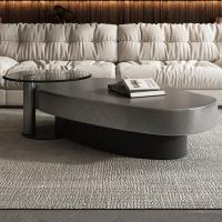 China OEM Stainless Steel Contemporary Round Coffee Table With Metal Base for sale