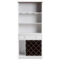 China Kitchen Corner Wine Racks Bar Cabinets With Wood And Glass Display Rack for sale