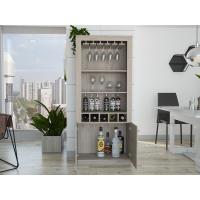 China Stainless Steel Corner Wine Cabinet Racks With Temperature Control And Wood Shelves for sale