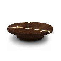 China Black Modern Coffee Table Round Marble Top Nordic For Living Room Decor for sale