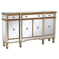 China Contemporary 3 Door Mirrored Buffet Cabinet Sideboard Unit Home Furniture for sale