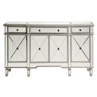 China Contemporary 3 Door Mirrored Buffet Cabinet Sideboard Unit Home Furniture for sale