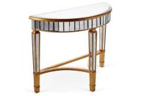 China Antique Silver Mirrored Furniture Demilune Console Table Custom for sale