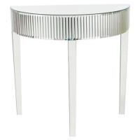 China Antique Silver Mirrored Furniture Demilune Console Table Custom for sale