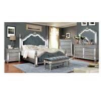 China Wood Master Bedroom Furniture Upholstered Platform Bed for sale
