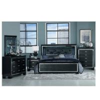China Wood Master Bedroom Furniture Upholstered Platform Bed for sale