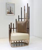 China Eichholtz Santorini Velvet Single Sofa Chair Seater With Stainless Steel Frame And Legs for sale