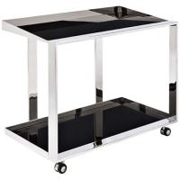 China Stainless Steel Minimalist Bar Cart Trolley On Wheels For Beverage Apartment for sale