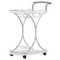 China Stainless Steel Minimalist Bar Cart Trolley On Wheels For Beverage Apartment for sale