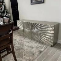 China Mirrored Metal Sideboard Cabinet TV Stand Buffet Storage Unit OEM for sale