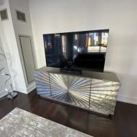 China Mirrored Metal Sideboard Cabinet TV Stand Buffet Storage Unit OEM for sale