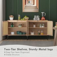 China Decorative MDF Slat Wood Cabinet Sideboard Kitchen Apartment for sale