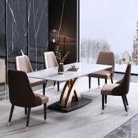 China OEM Black Dining Table Marble Onyx Modern Furniture for sale