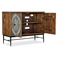 China Contemporary Low Wooden Sideboard TV Cabinet Brown 4 Door for sale