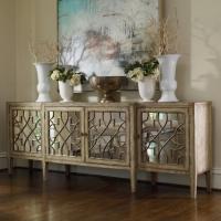 China Black Mirror Credenza Cabinet Sideboard Organizer Set For Living Room TV for sale