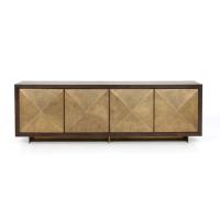 China Dark Solid Wood Walnut Sideboard Wooden Buffet Cabinet OEM for sale