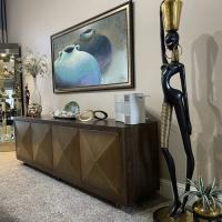 China Dark Solid Wood Walnut Sideboard Wooden Buffet Cabinet OEM for sale
